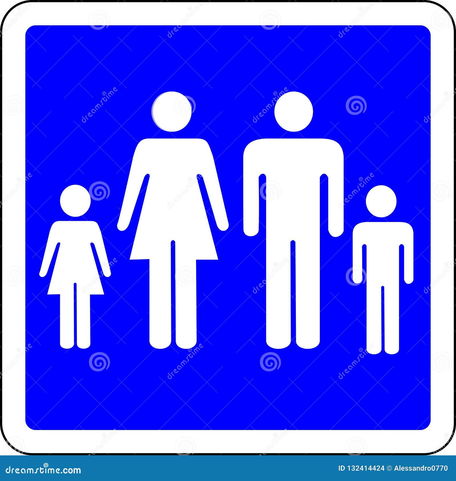 Family allowed sign stock illustration. Illustration of daughter ...