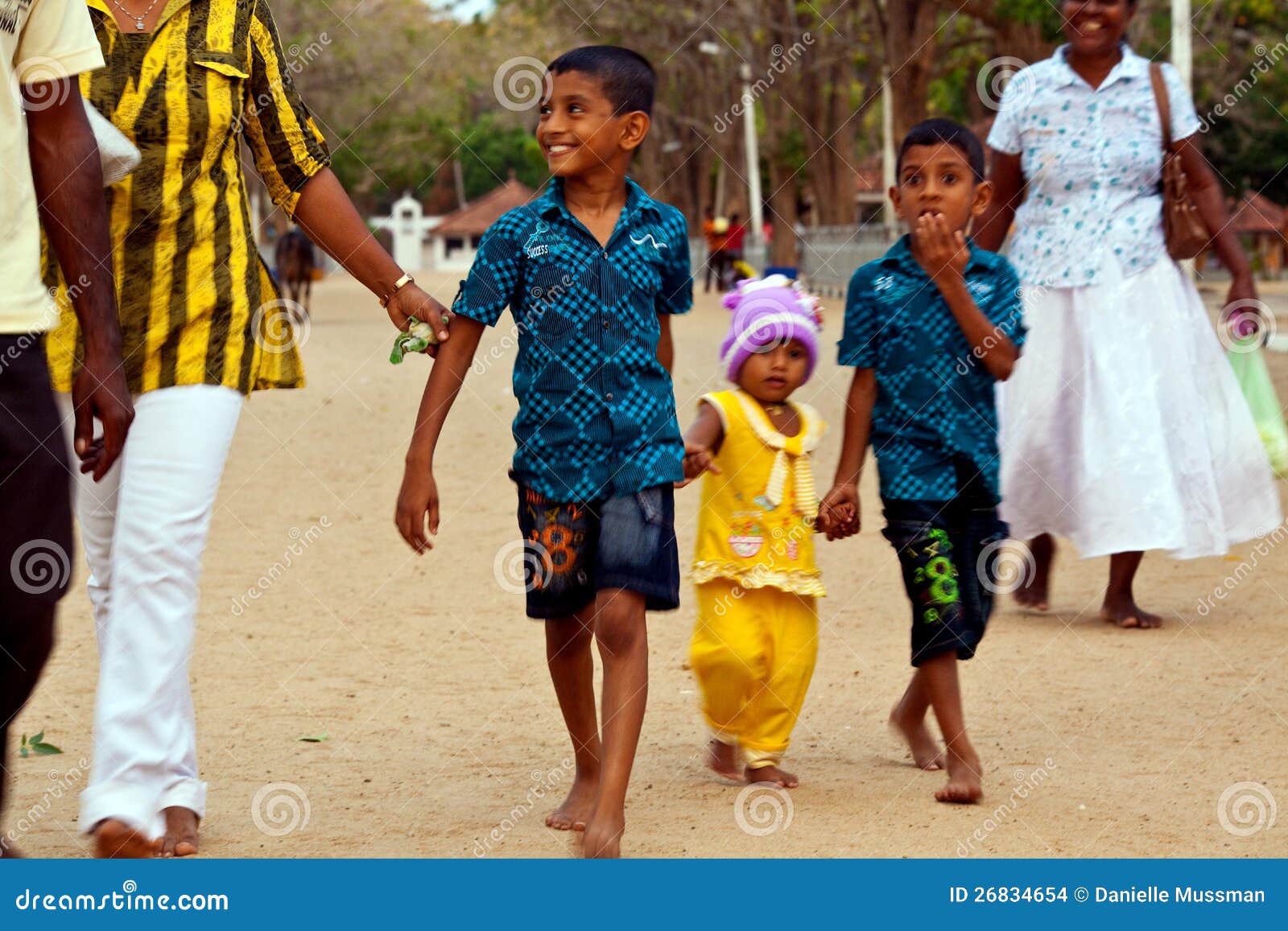 Family Approaching Holy City Editorial Stock Image - Image of young ...
