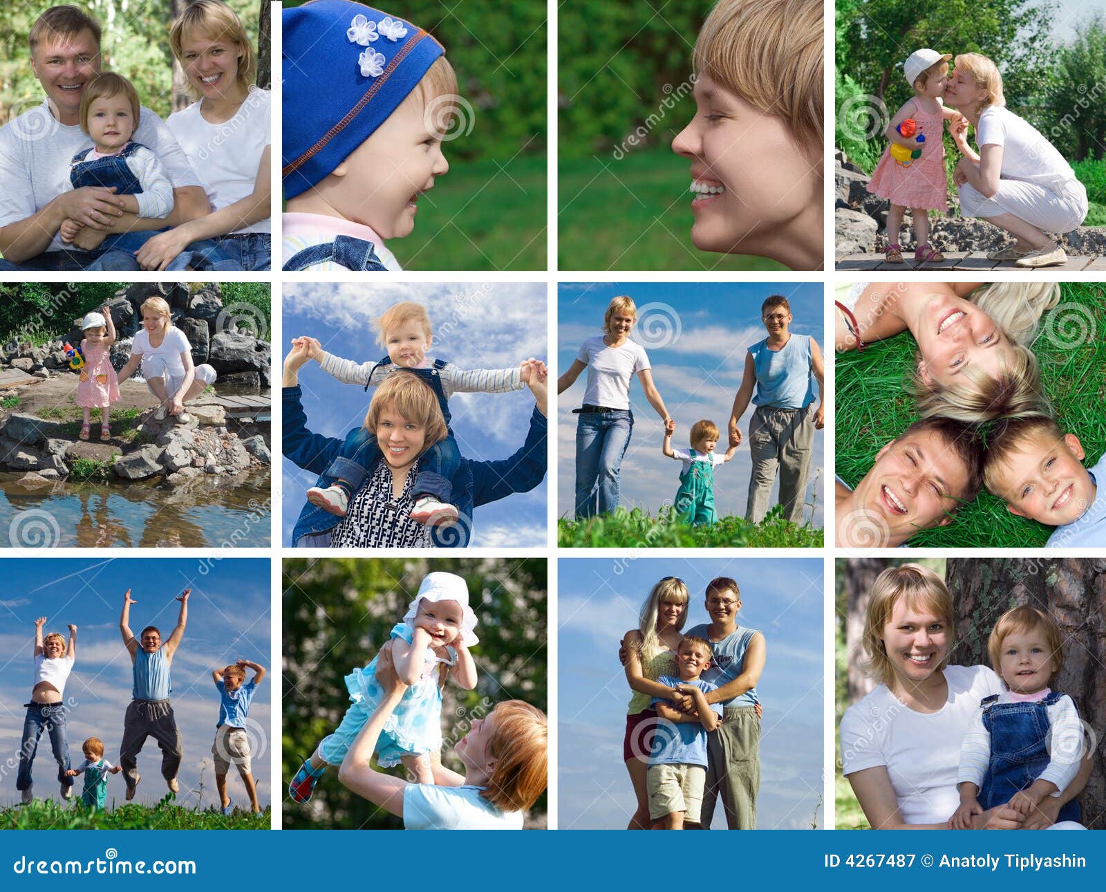 Family assembling stock image. Image of meadow, mother - 4267487