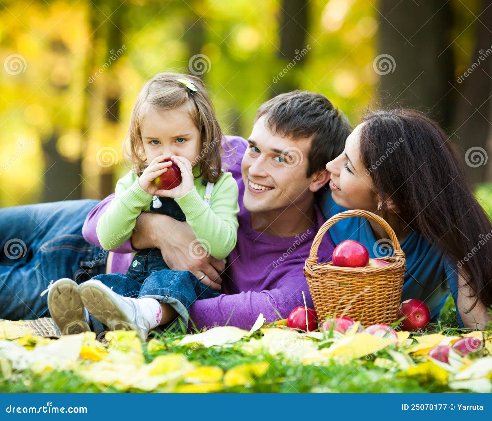 Family in autumn outdoors stock image. Image of child - 25070177