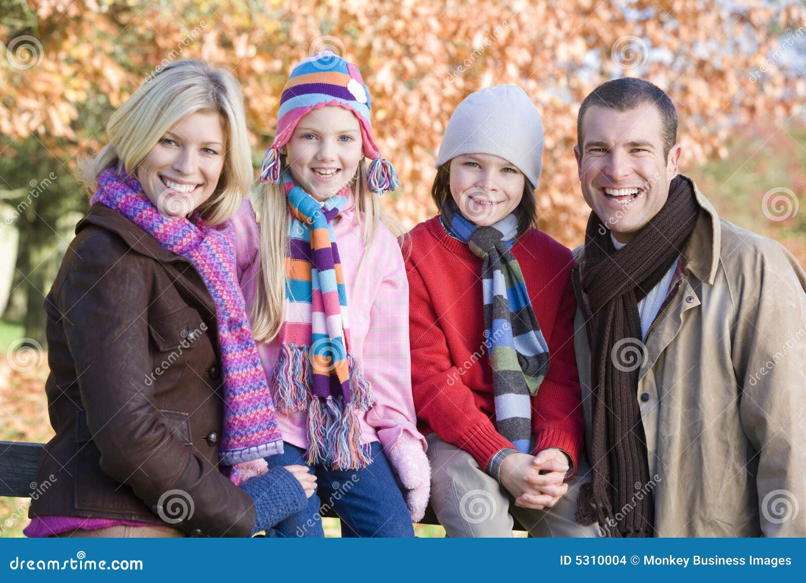 Family on autumn walk stock photo. Image of relaxing, four - 5310004