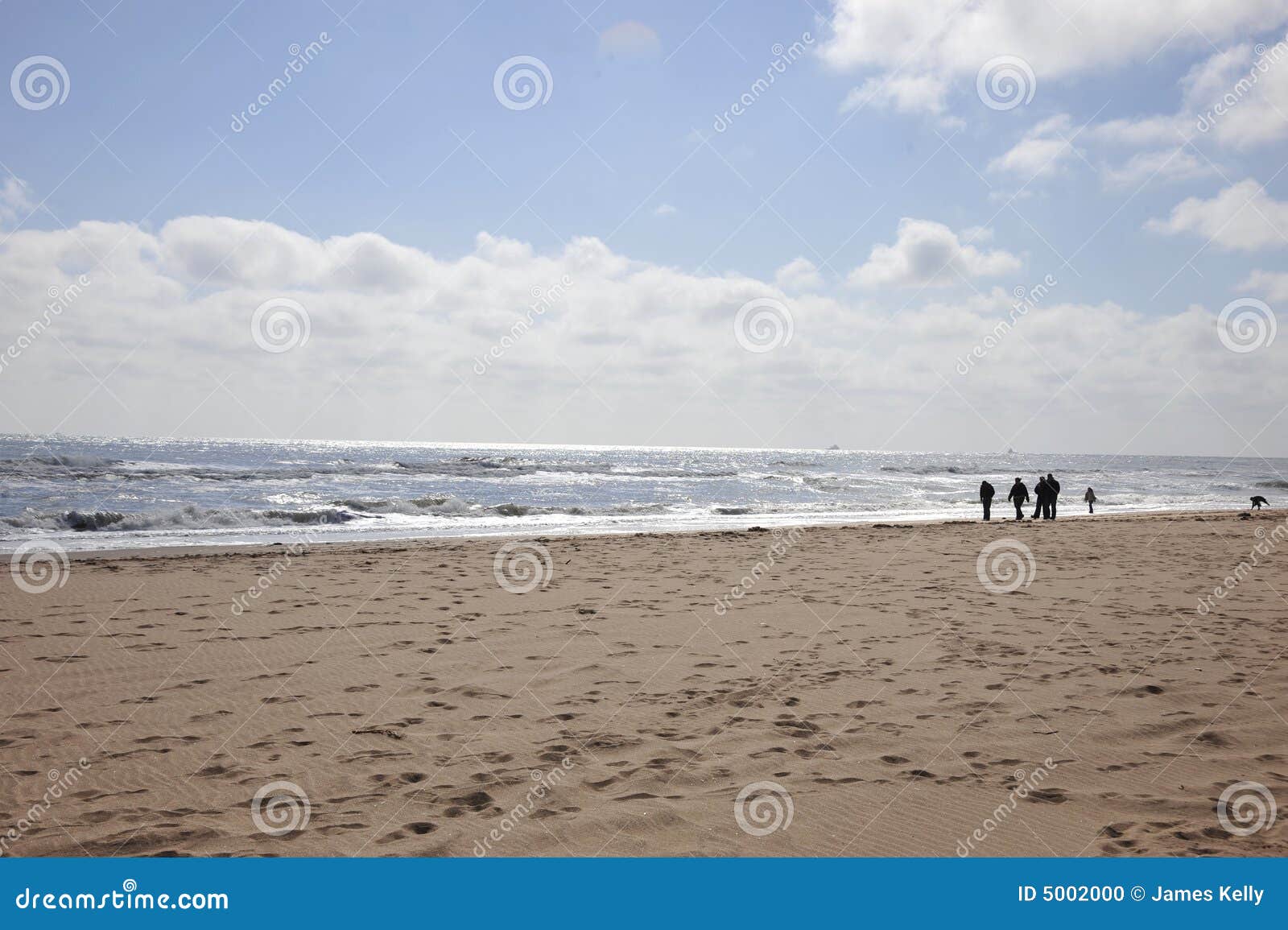 Family Beach Stroll stock photo. Image of postcard, adult - 5002000