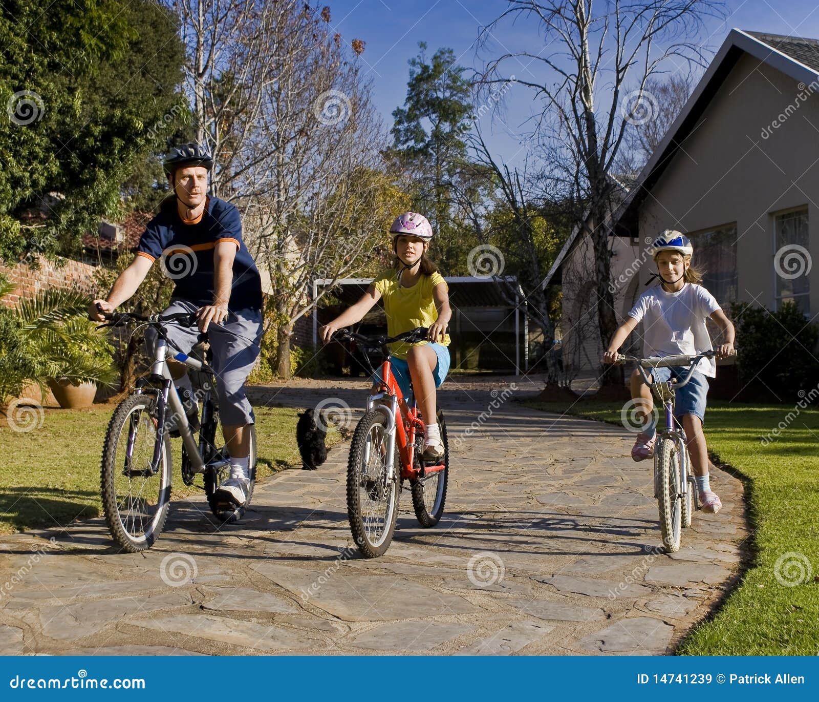 Family Bicycle Ride stock image. Image of crossing, exercise - 14741239
