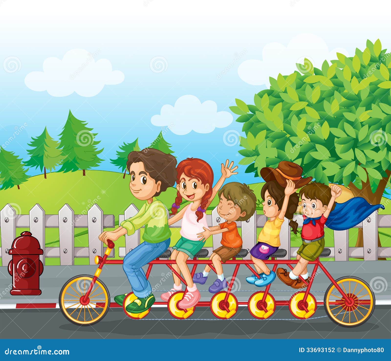 Family Bike Ride With Dad And Little Daughter Cartoon Vector ...