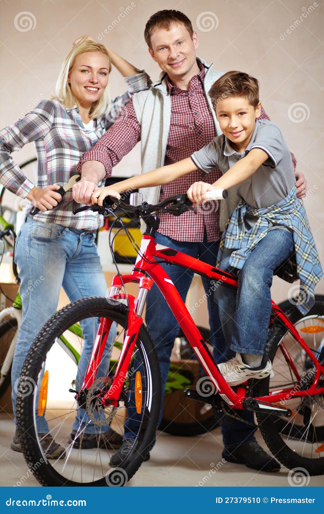 Family of bikers stock photo. Image of child, female - 27379510