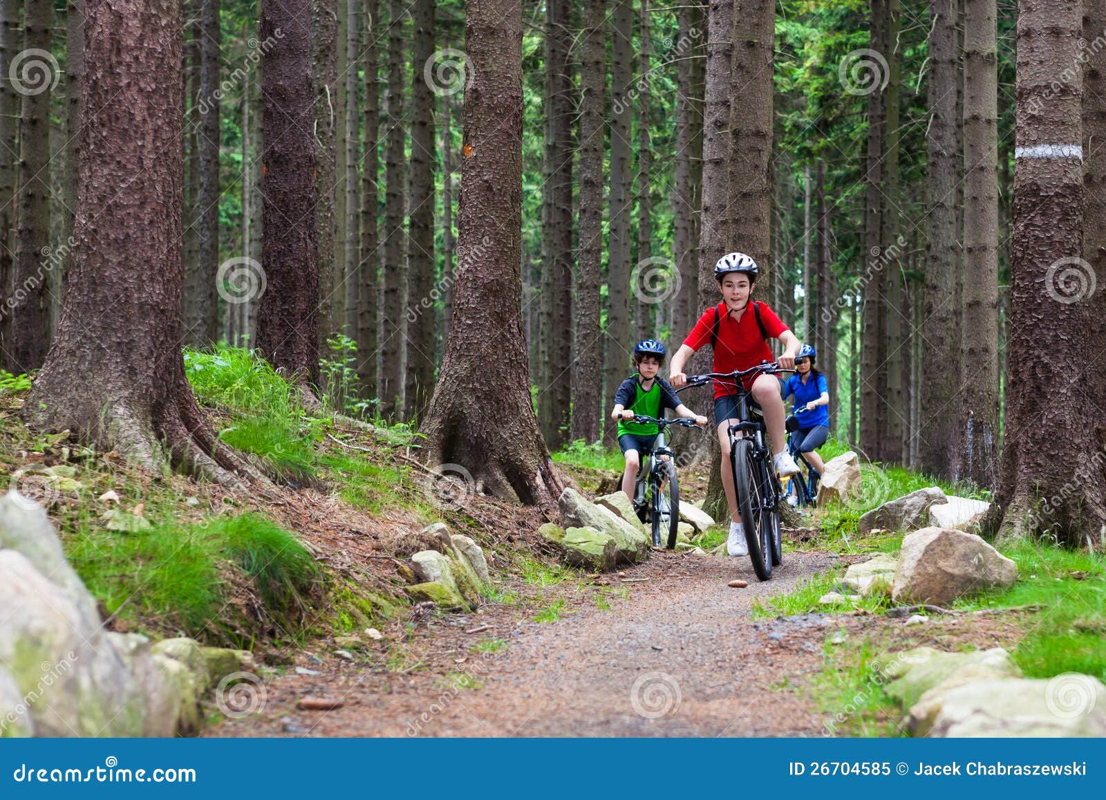 Family biking stock image. Image of crosscountry, biker - 26704585