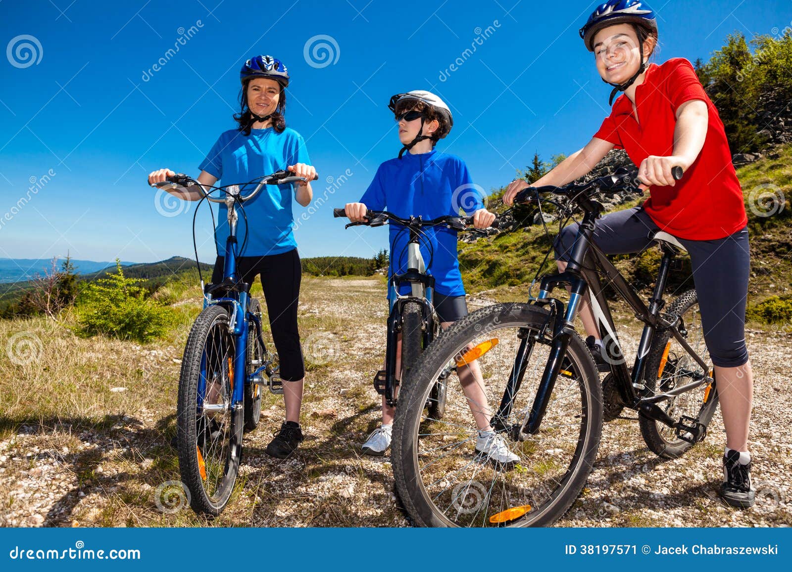 Family biking stock image. Image of bicycle, bicycles - 38197571