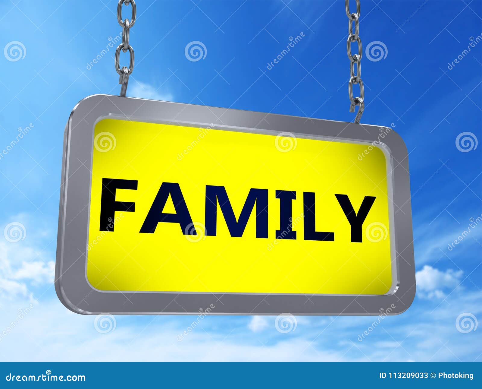Family on billboard stock illustration. Illustration of mother - 113209033