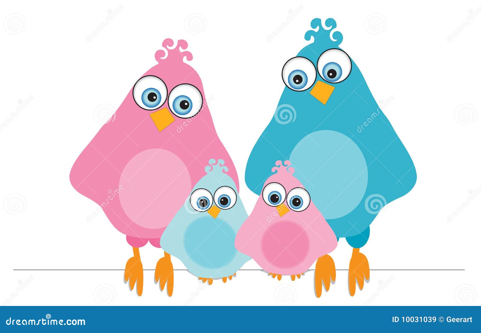 Family-birds stock vector. Illustration of daughter, care - 10031039
