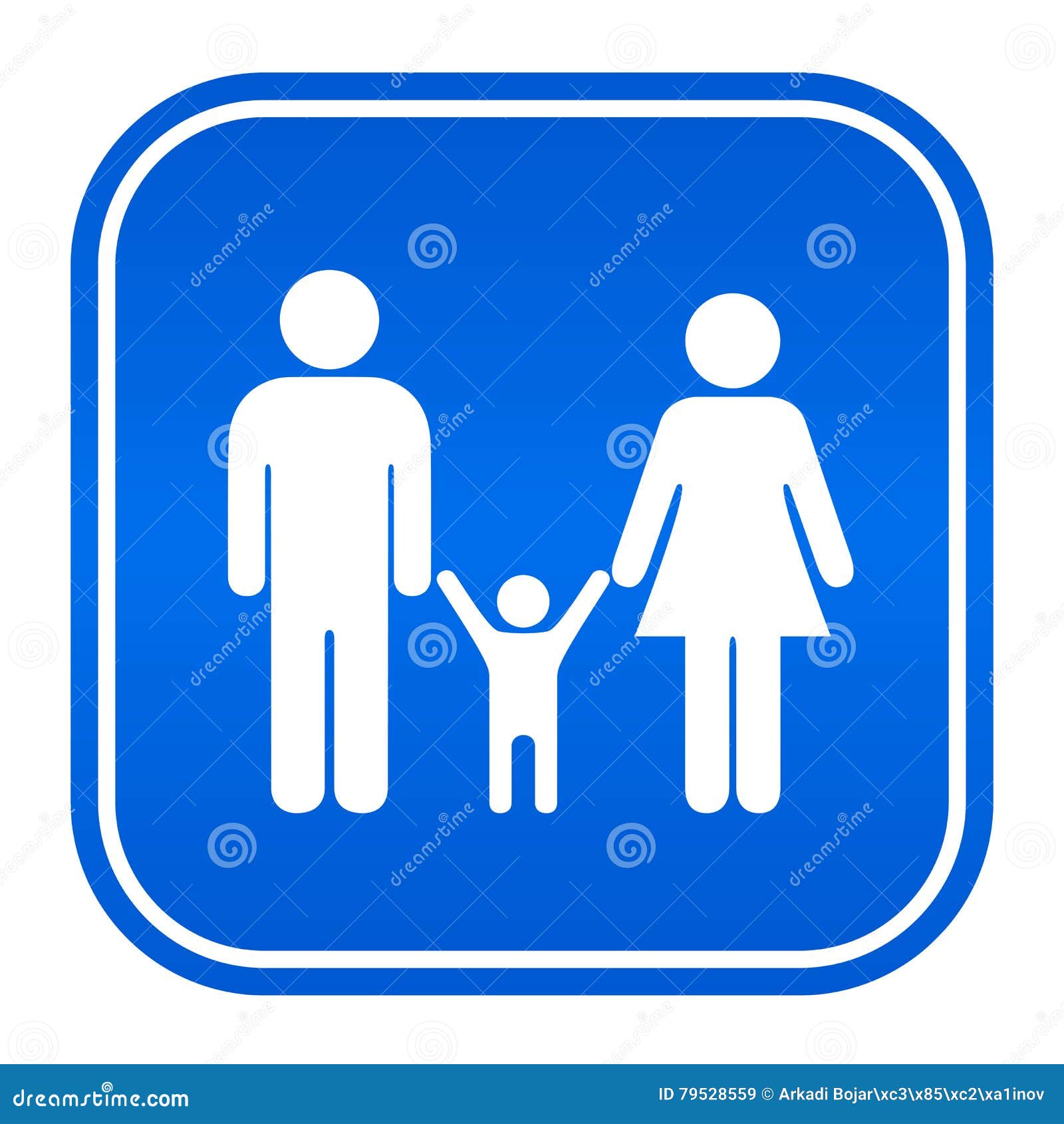 Family blue sign stock vector. Illustration of love, human - 79528559
