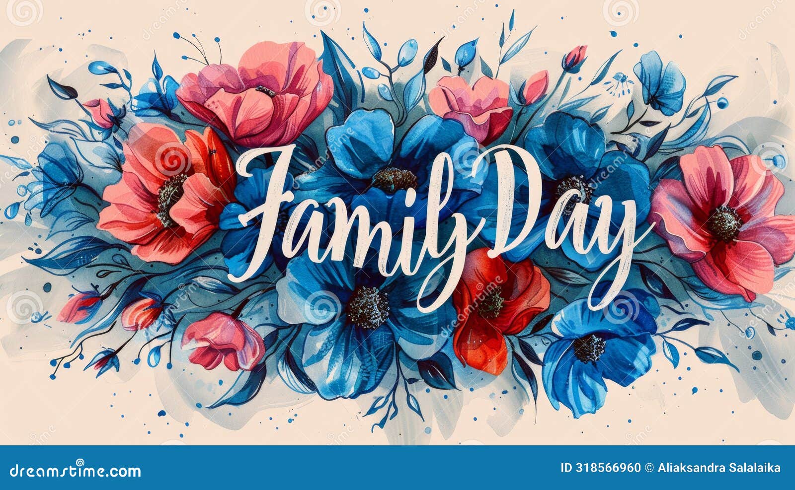 Family Bonding, Family Day Elegantly Scripted on a Banner, Symbolizing ...