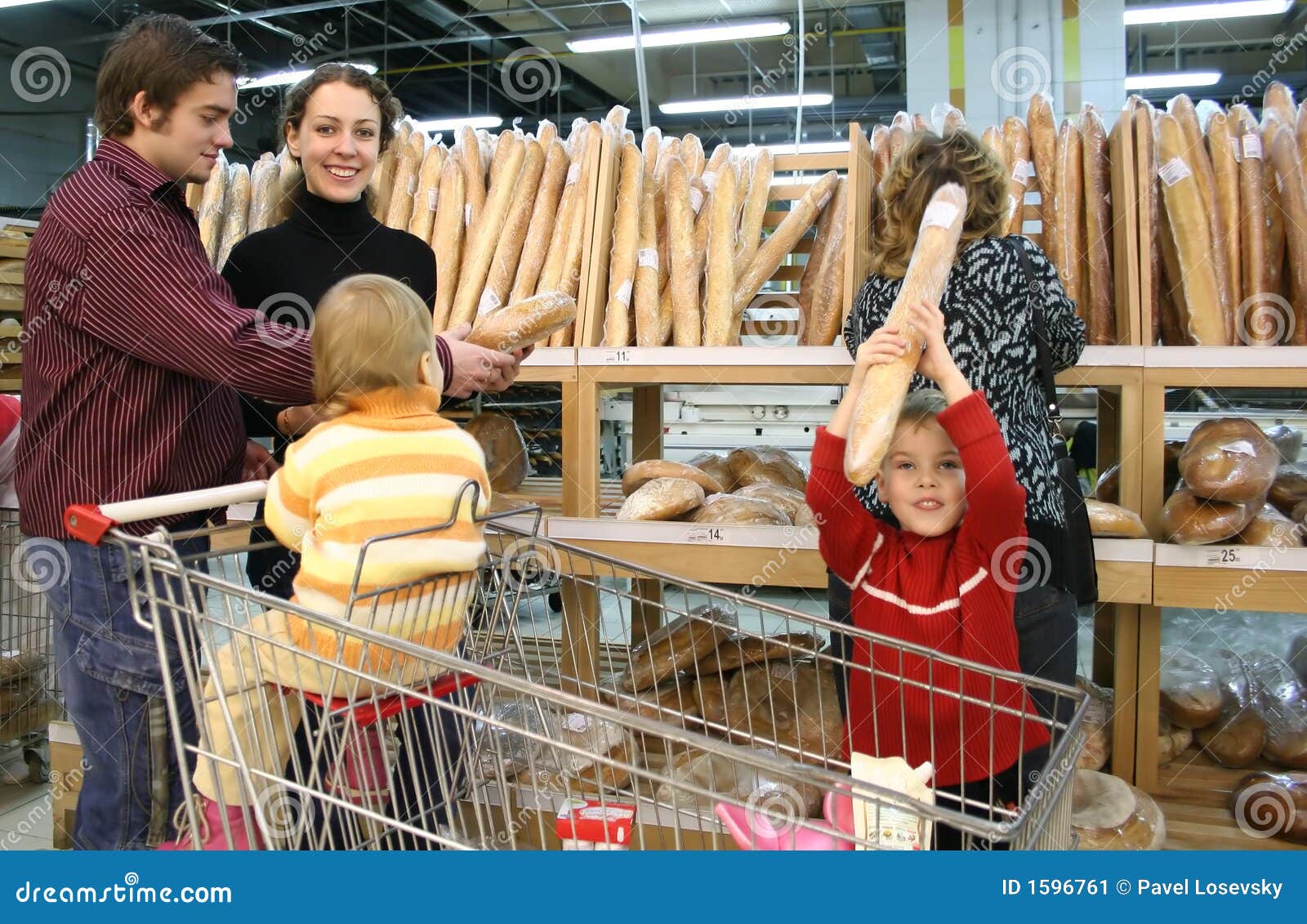 Family in bread shop stock image. Image of health, bakery - 1596761
