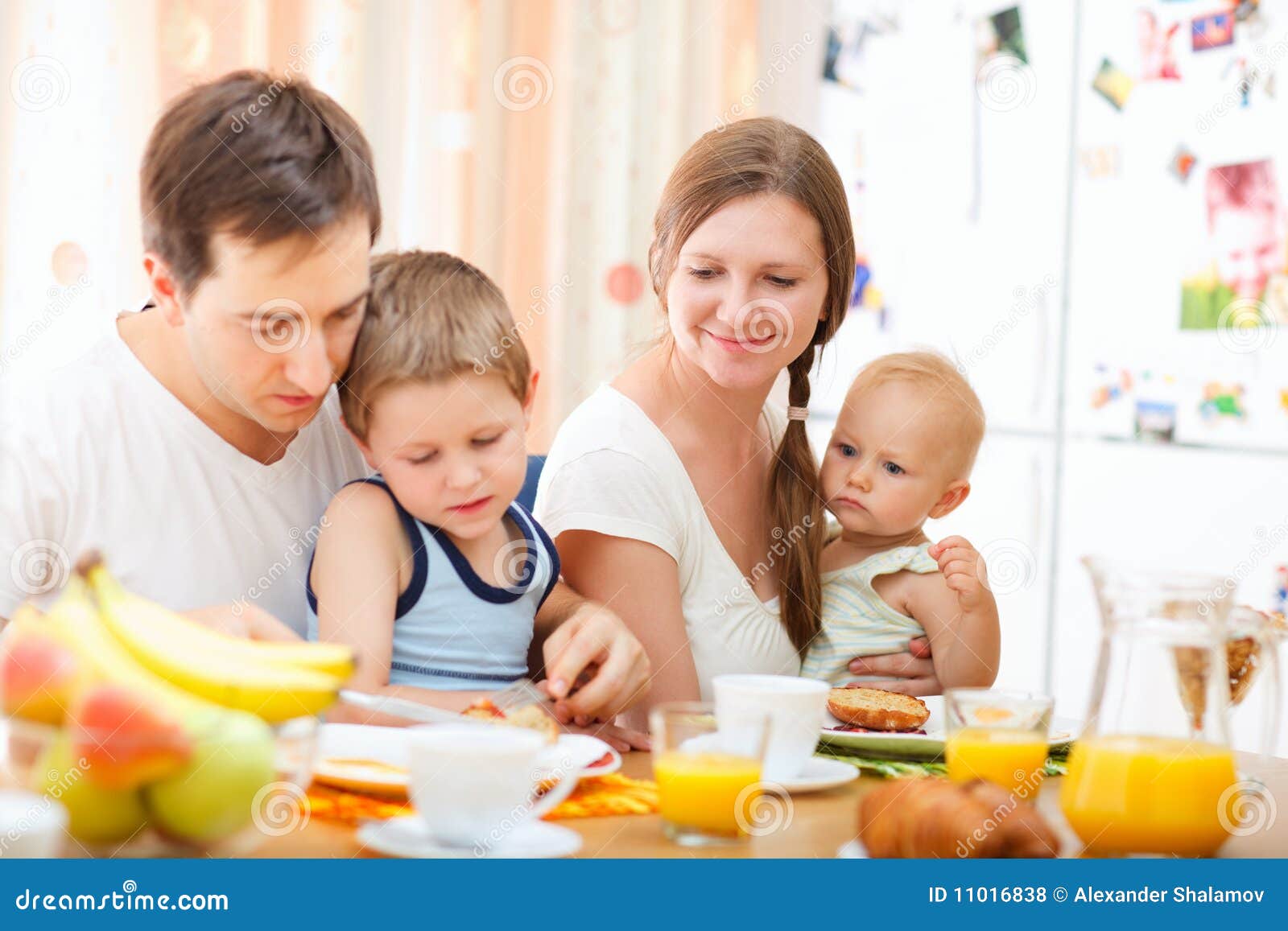 Family breakfast stock photo. Image of indoor, enjoyment - 11016838