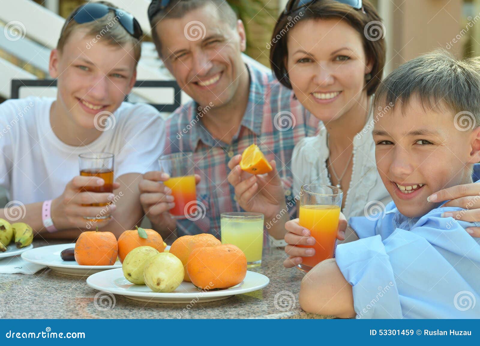 Family at breakfast stock image. Image of friendship - 53301459