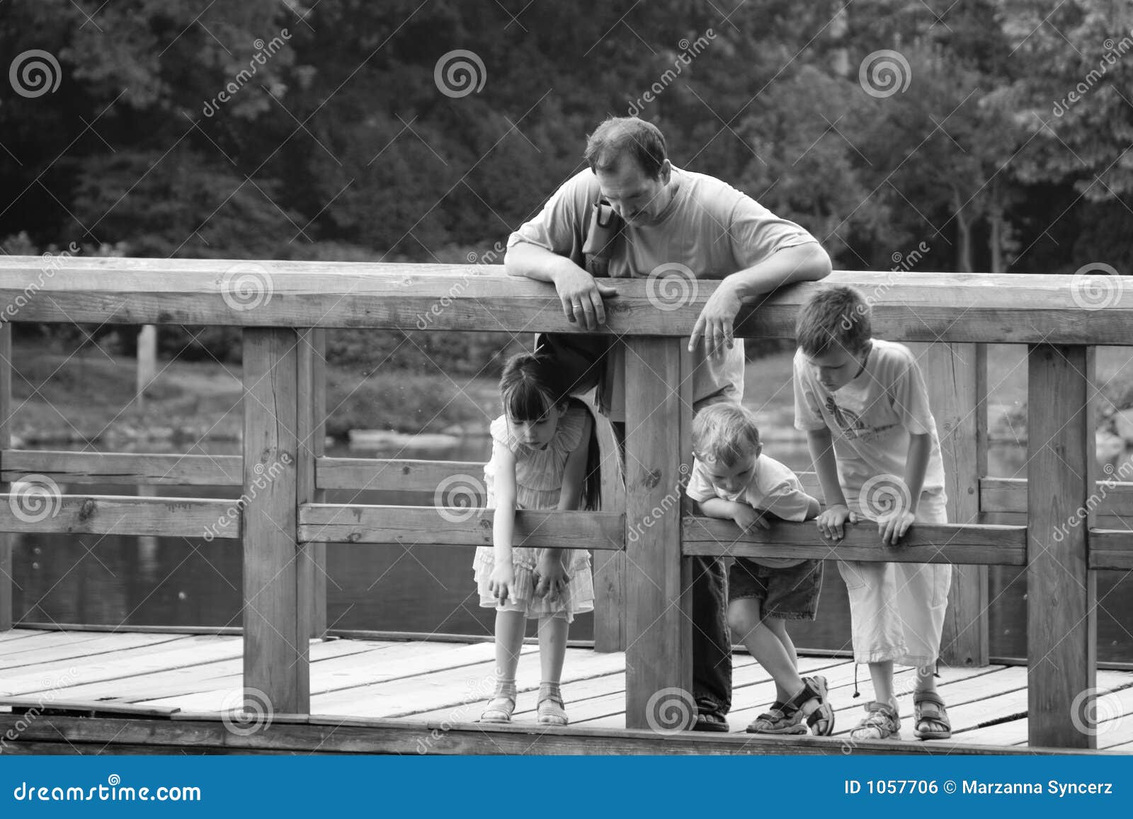 Family on bridge stock photo. Image of families, bridge - 1057706