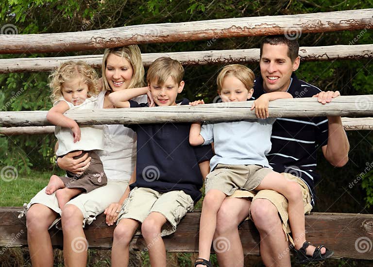 Family Bridge stock photo. Image of kids, children, family - 7744396