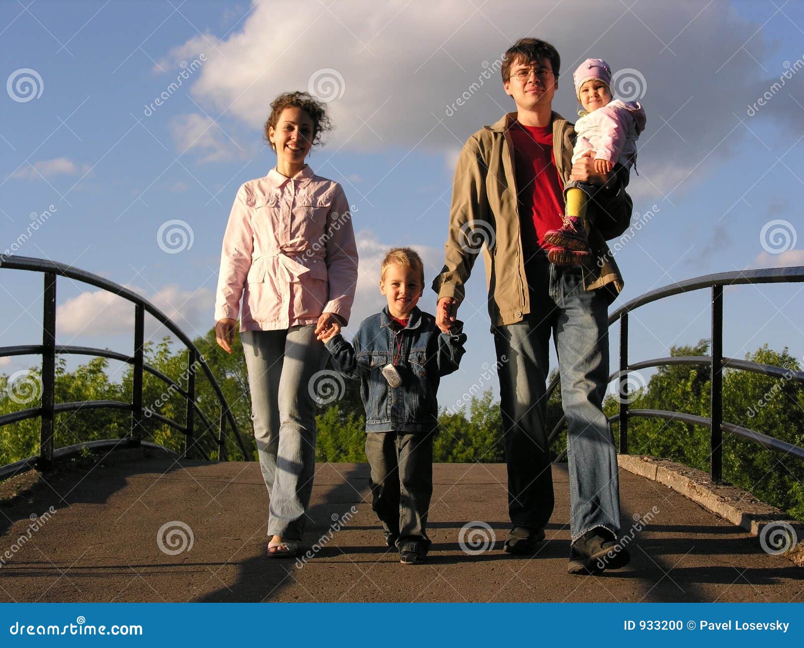 Family At The Bridge Stock Photography | CartoonDealer.com #32922572