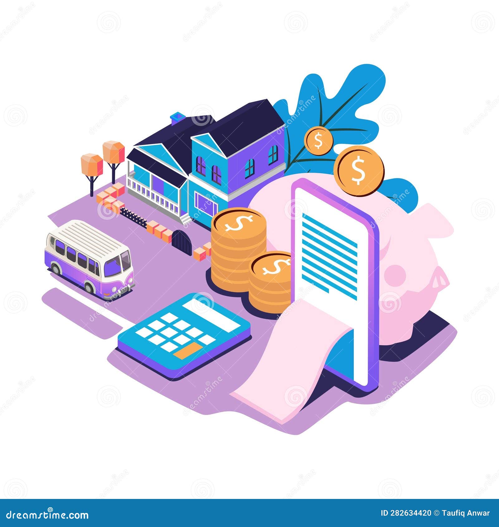 Family Budget Flat Style Illustration Vector Design Stock Vector ...