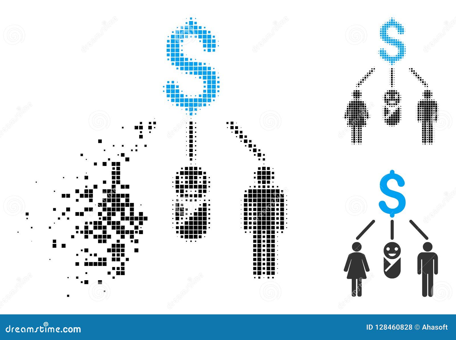Decomposed Dot Halftone Stock Market Monitoring Icon Vector ... Decomposed Dot Halftone Stock Market Monitoring Icon Vector ...