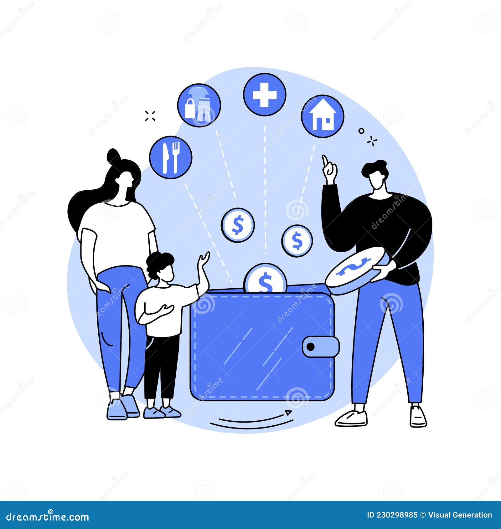 Family Budget Planning Abstract Concept Vector Illustration. Stock ... Family Budget Planning Abstract Concept Vector Illustration. Stock ...