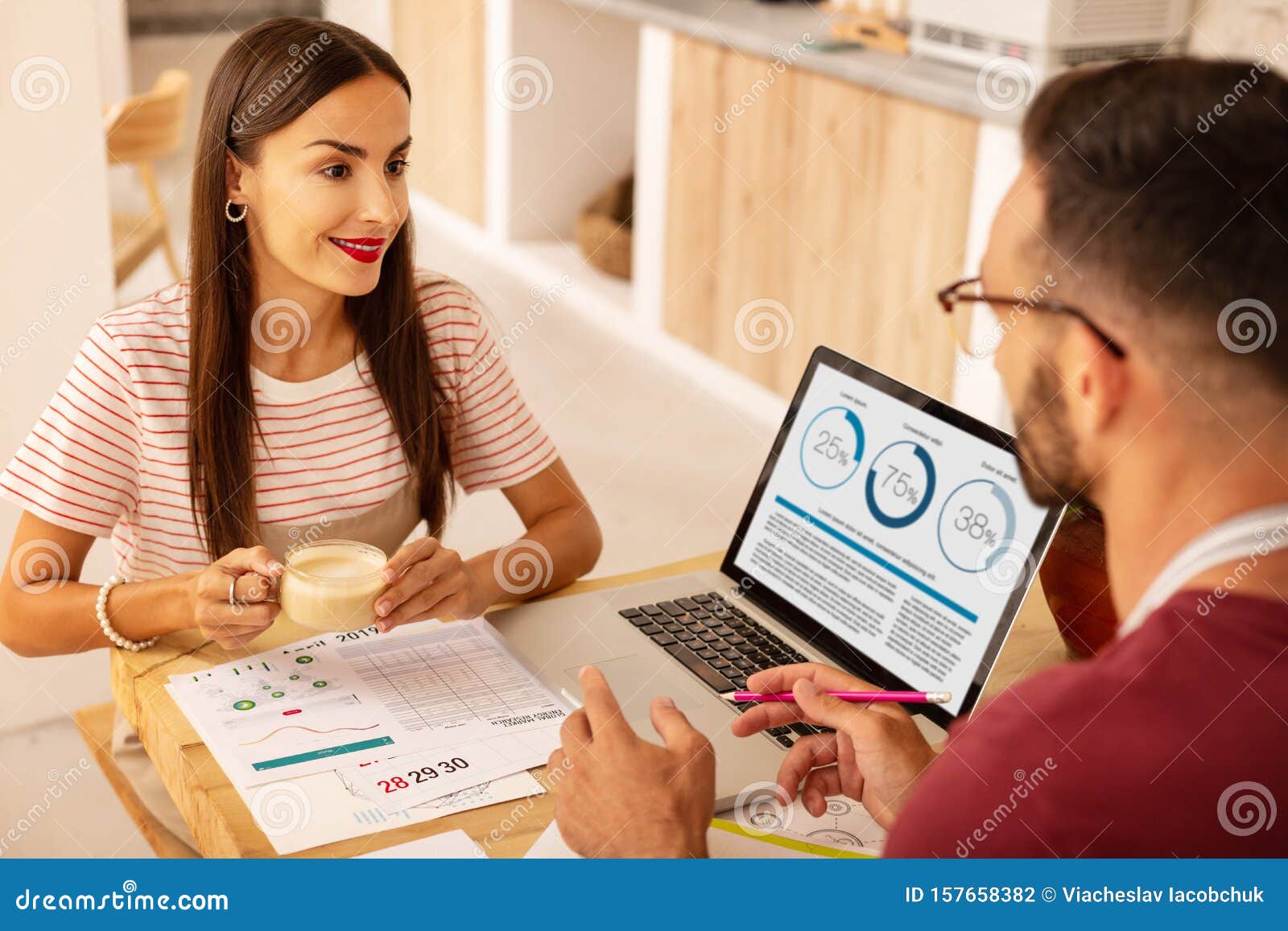 Couple Making Plans for Family Business Development Stock Photo - Image ...