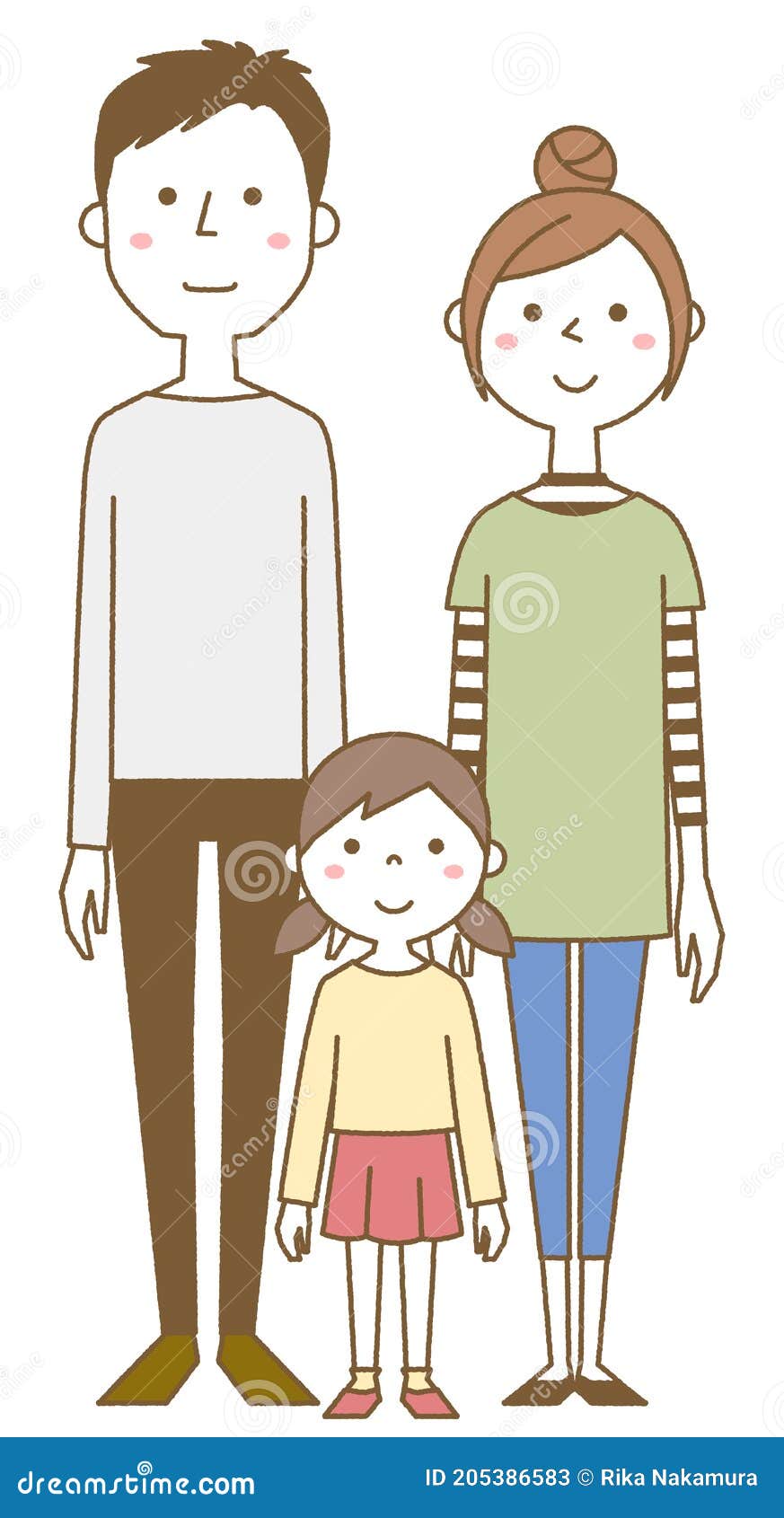 Nice two generation family stock vector. Illustration of family - 205386583