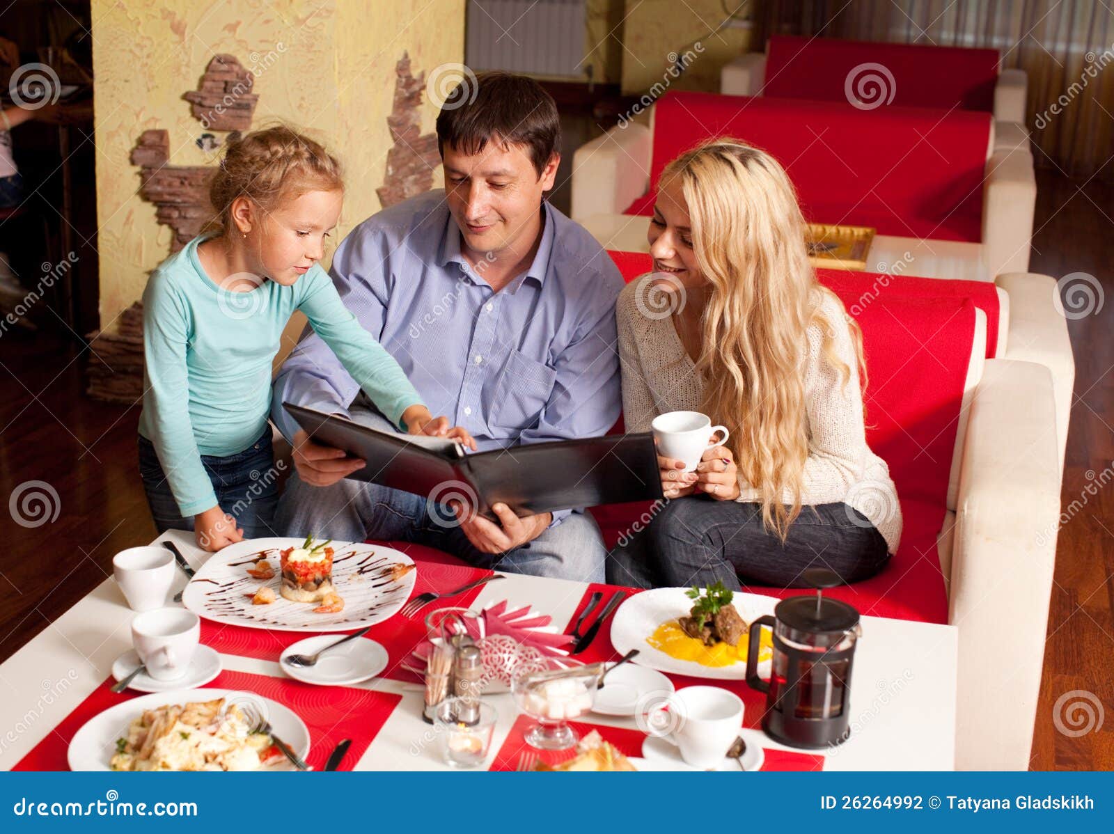 Family in cafe stock photo. Image of gourmet, parent - 26264992