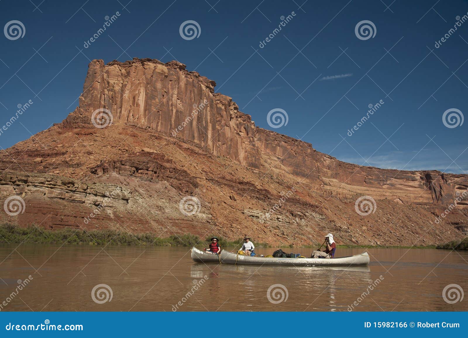 Family in canoes stock photo. Image of utah, desert, nature - 15982166