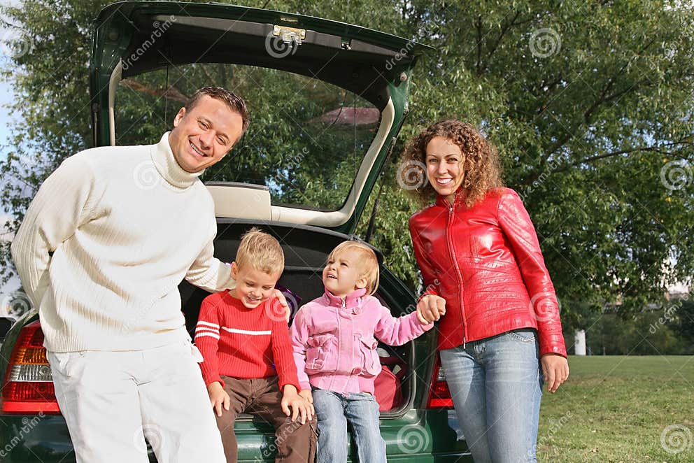 Family and car stock photo. Image of cheerful, offspring - 3291974