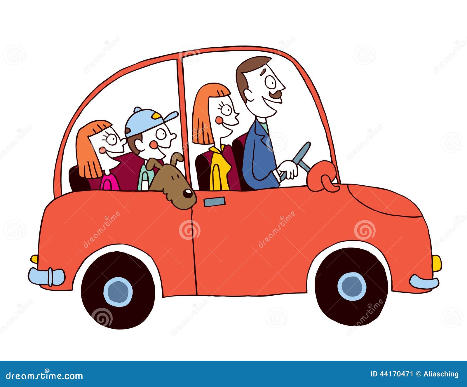 Family car stock vector. Illustration of concept, drawn - 44170471