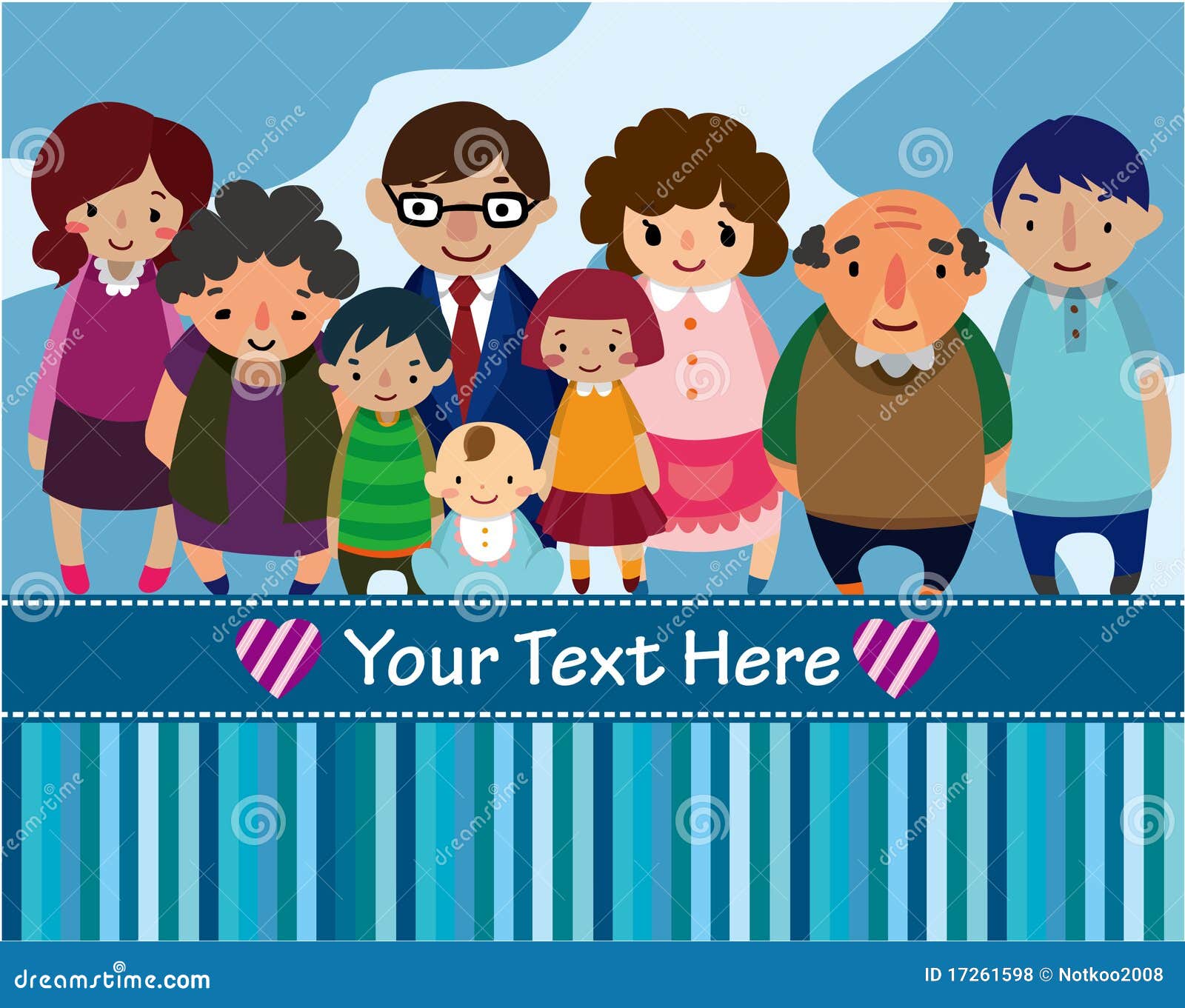 Family card stock vector. Illustration of father, daddy - 17261598