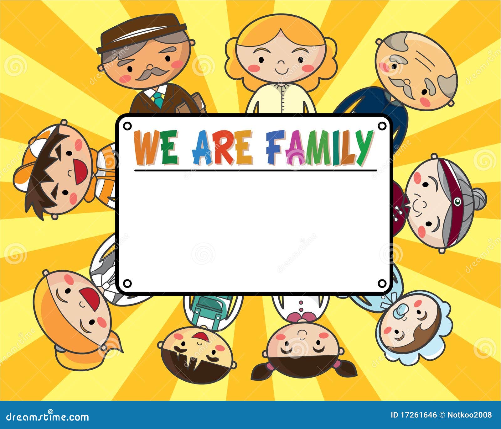 Family card stock vector. Illustration of draw, girl - 17261646
