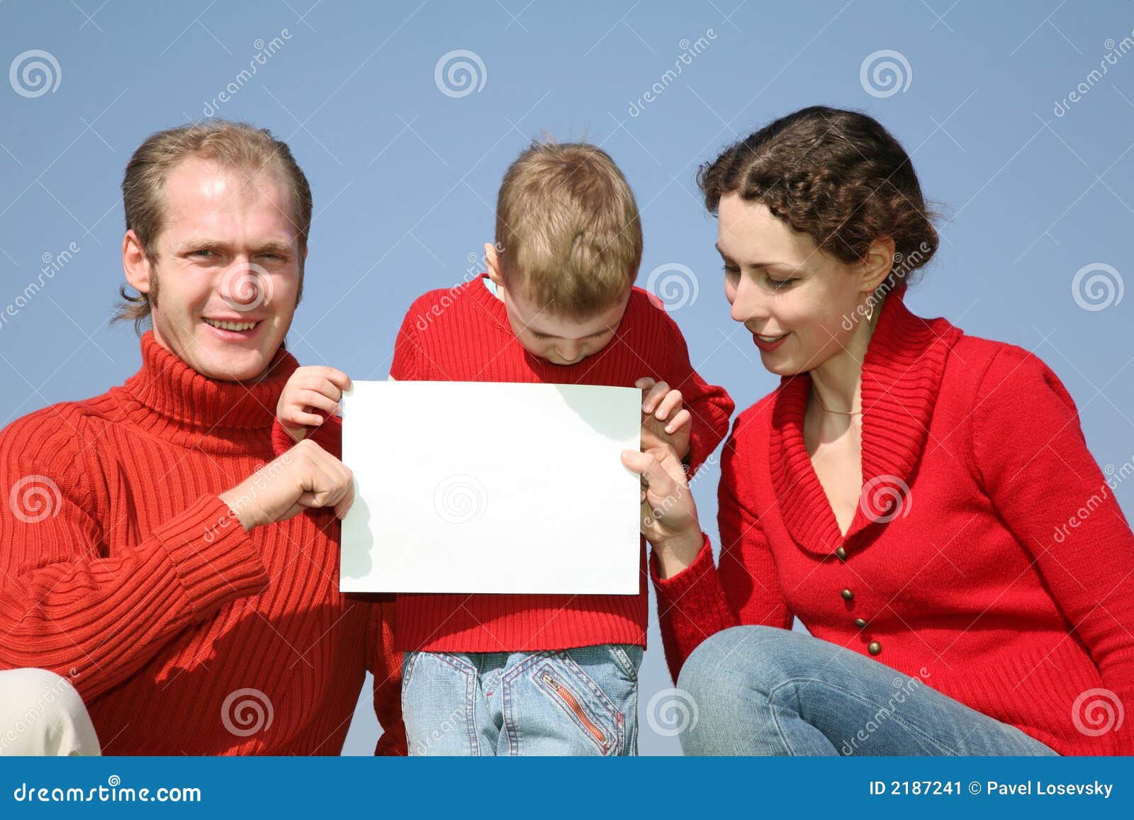 Family with card stock image. Image of healthy, cold, mother - 2187241