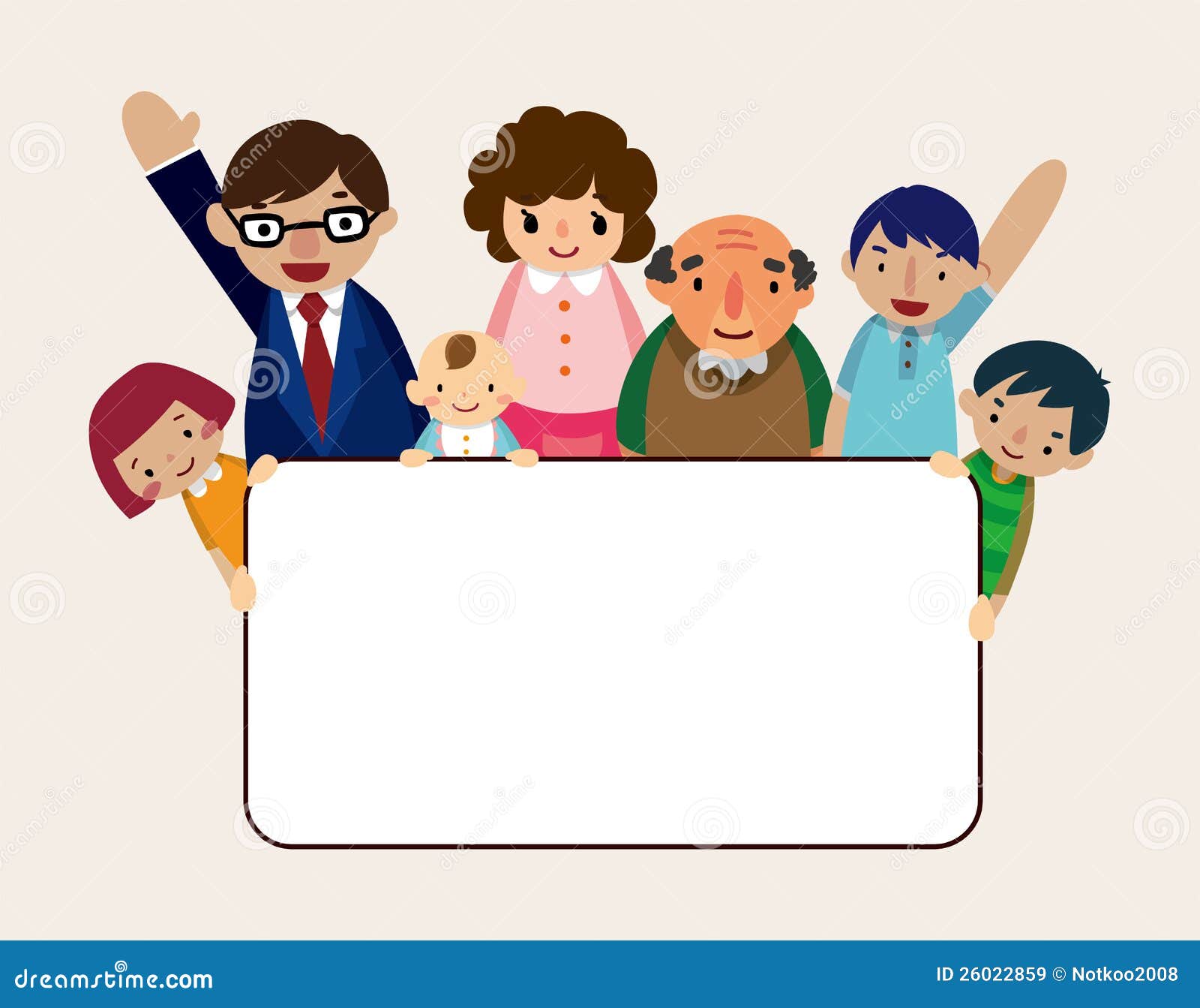 Family card stock vector. Illustration of group, drawing - 26022859