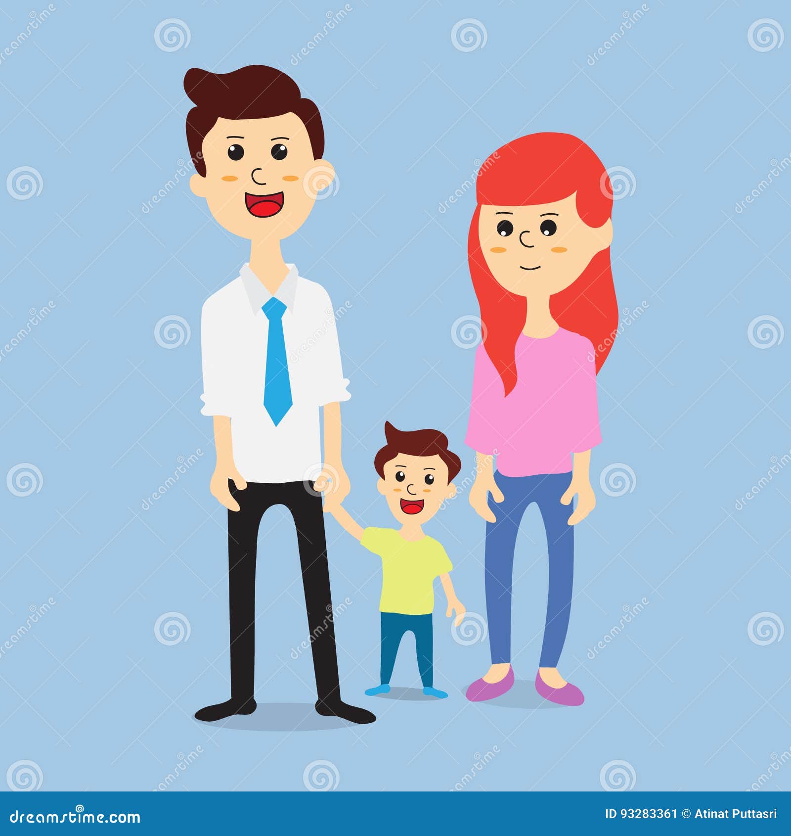 Family cartoon design. stock vector. Illustration of kids - 93283361
