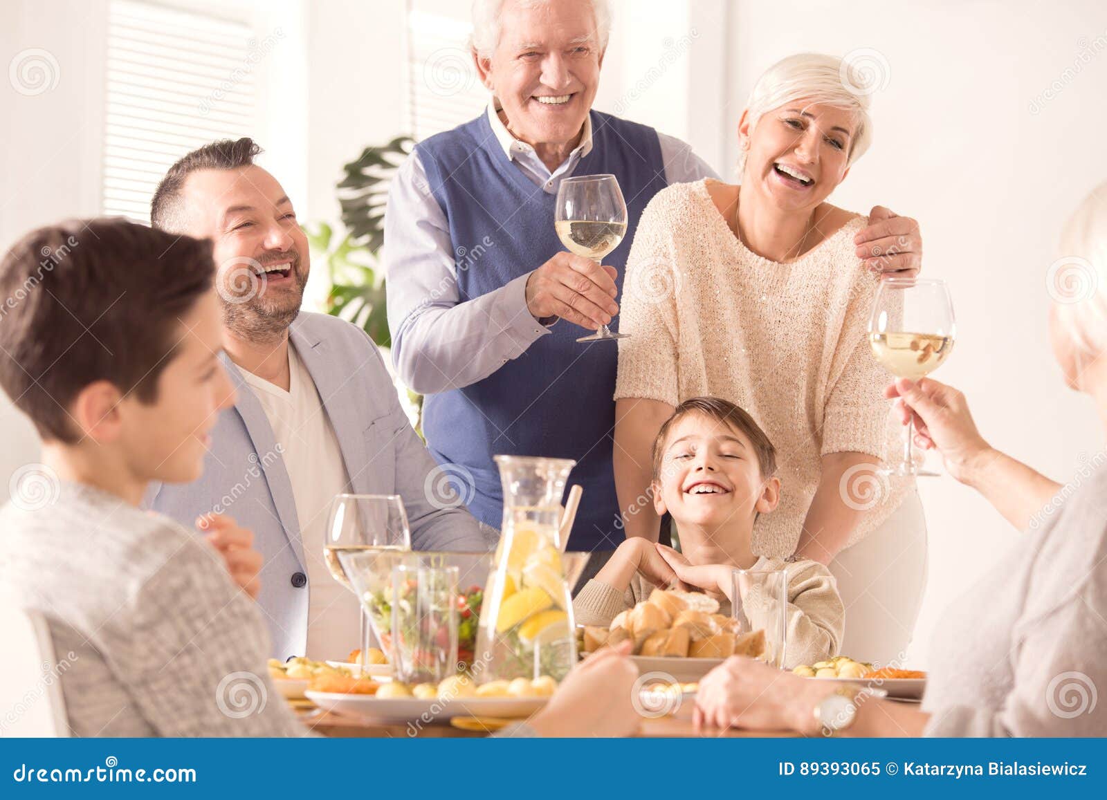 Family Celebrating Anniversary Stock Image - Image of drink, happiness ...
