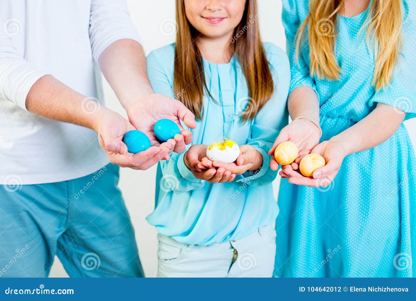 Family celebrating easter stock photo. Image of childhood - 104642012
