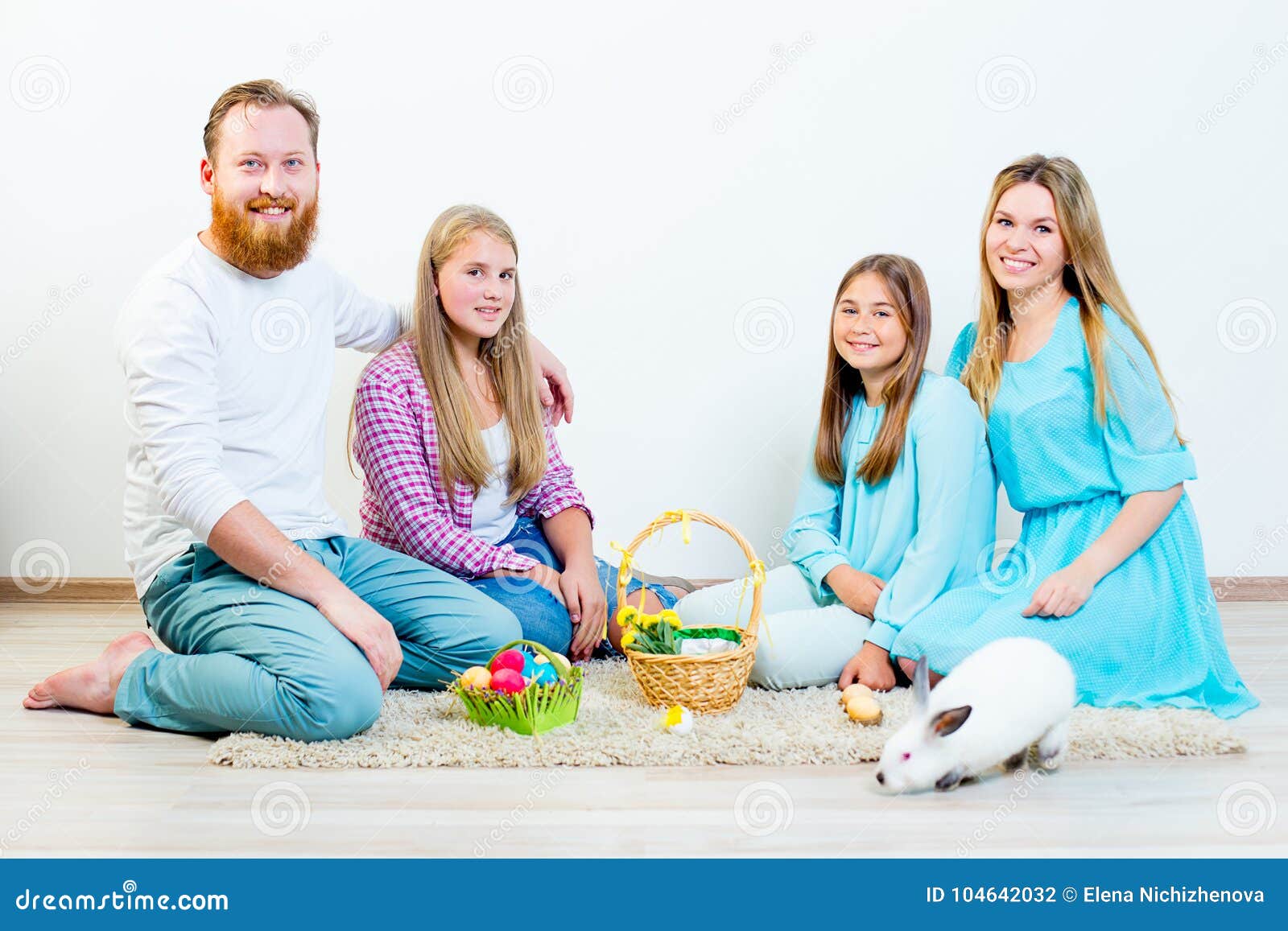 Family celebrating easter stock photo. Image of easter - 104642032