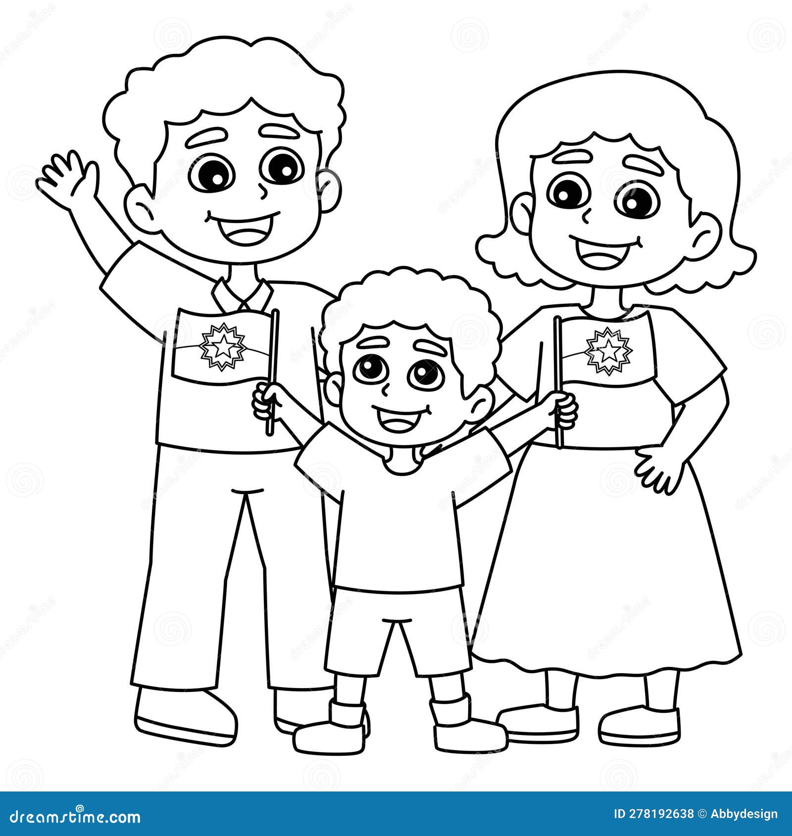 Family Celebrating Juneteenth Isolated Coloring Vector Illustration ... Family Celebrating Juneteenth Isolated Coloring Vector Illustration ...