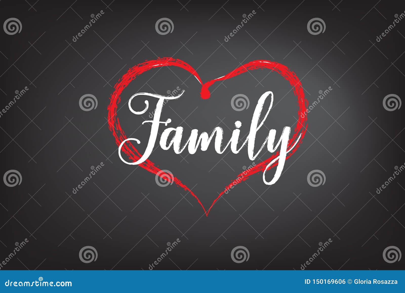 Family Chalk Written on Blackboard Vector Image Stock Vector ...