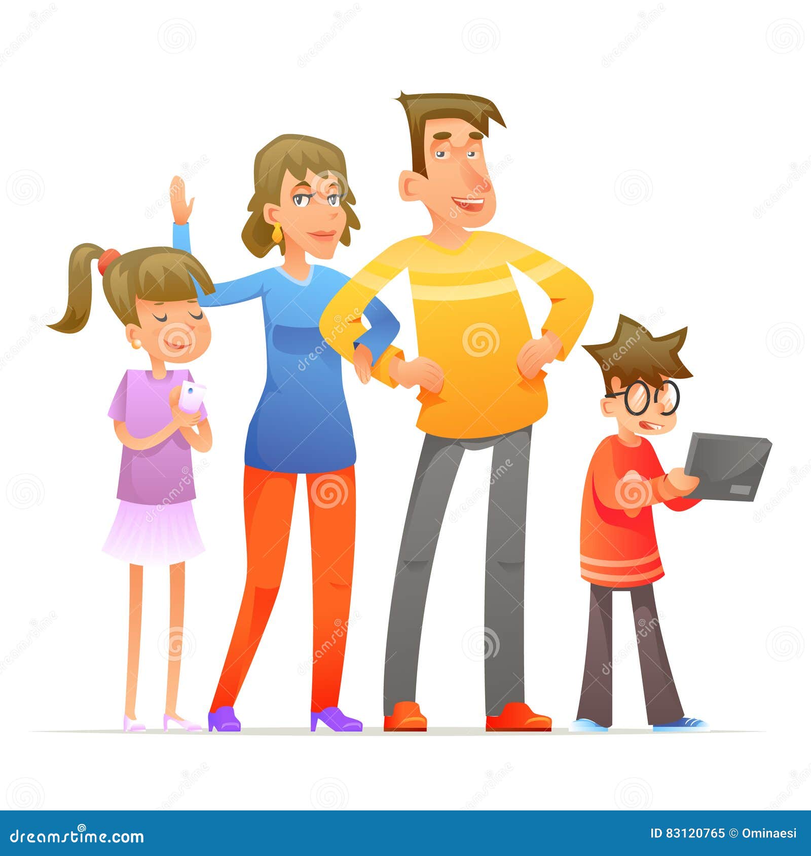 Family Characters Set Cartoon Design Vector Illustration Stock Vector ...