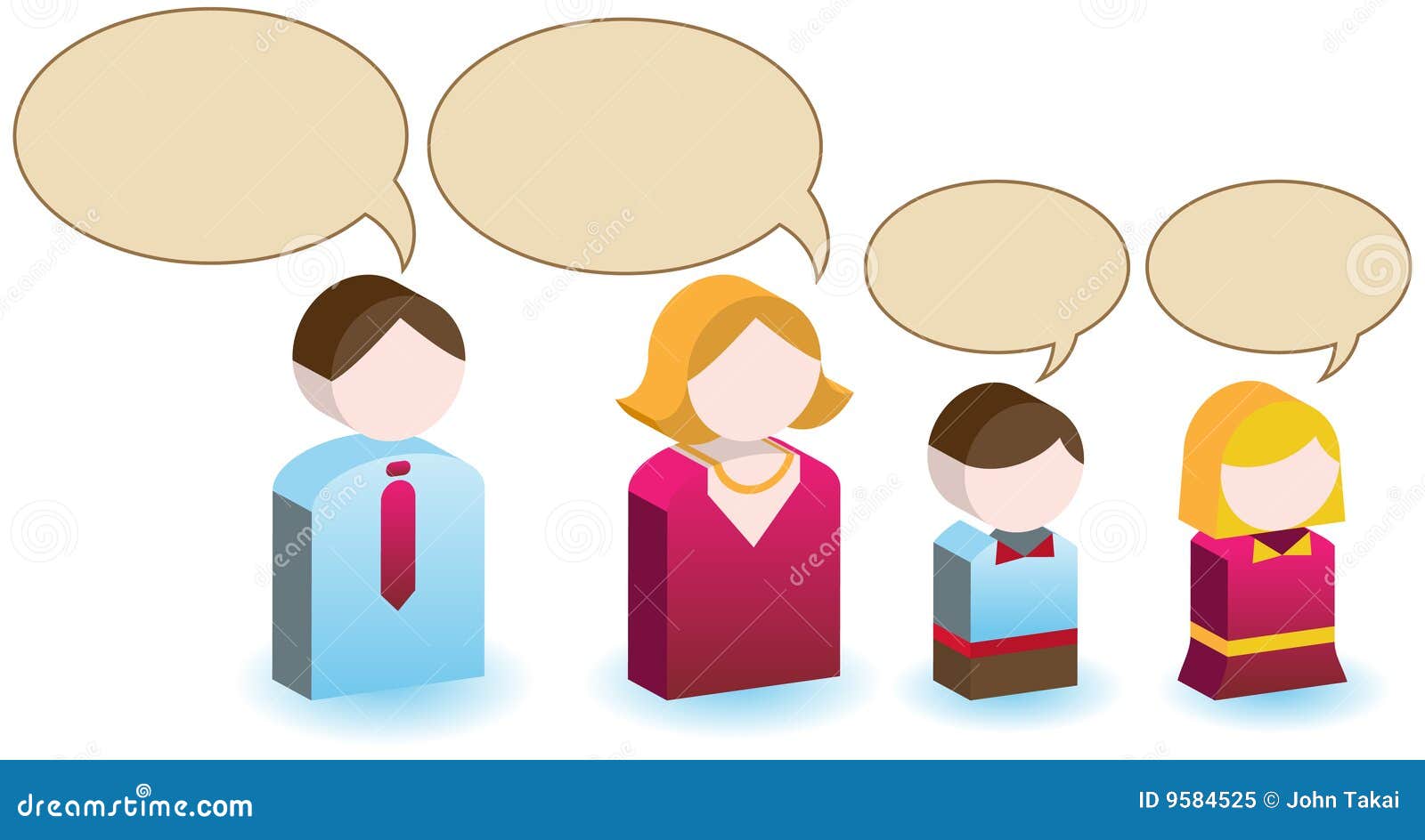 Family Chat stock vector. Illustration of brother, talking - 9584525