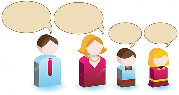 Family Chat stock vector. Illustration of brother, talking - 9584525