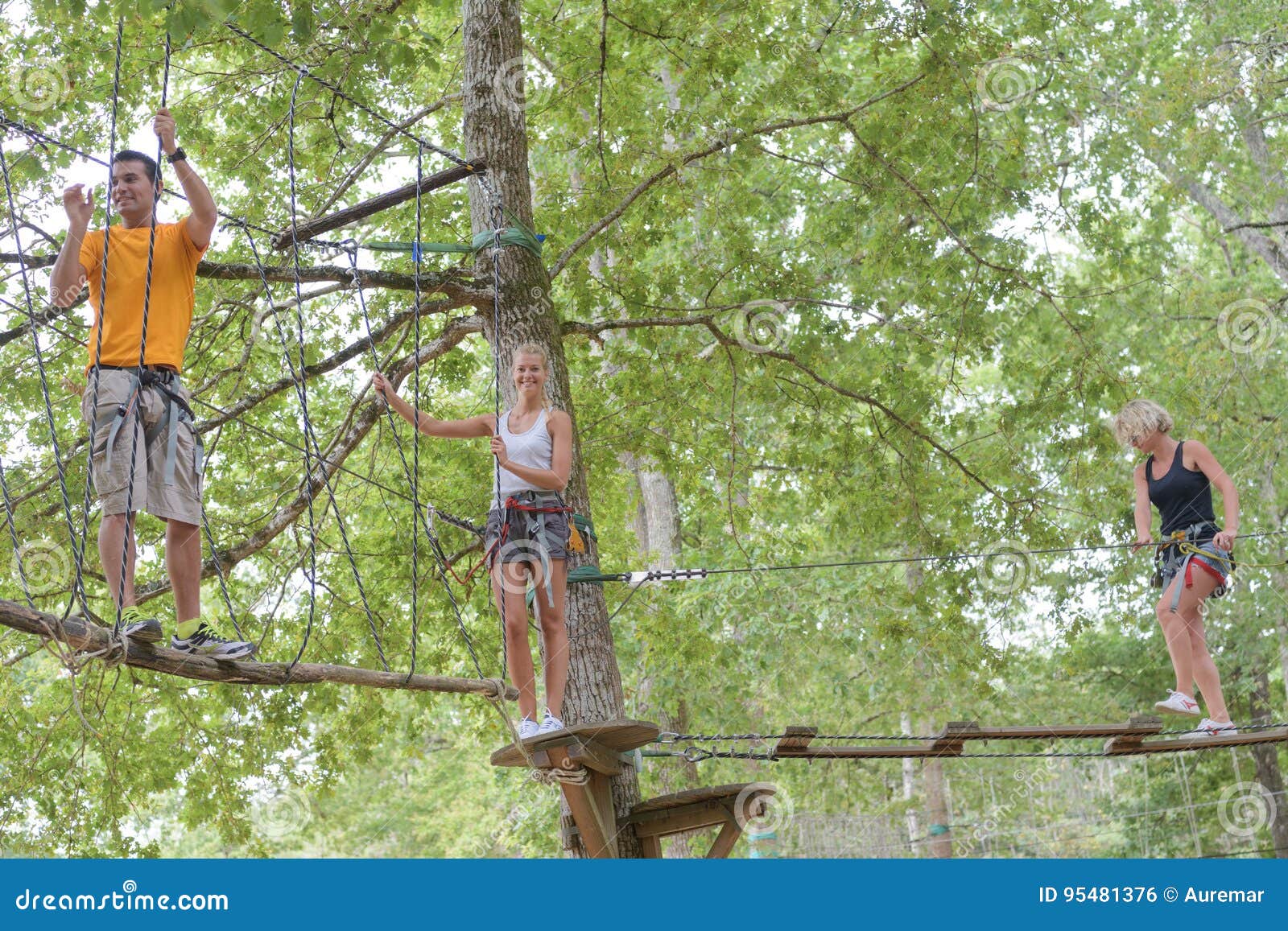 Rope Adventure Park In A Mountain Resort Royalty-Free Stock Photography ...