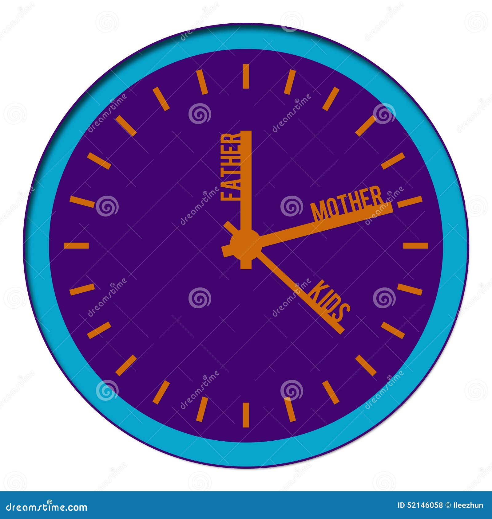 Family Clock Royalty-Free Stock Image | CartoonDealer.com #52146058