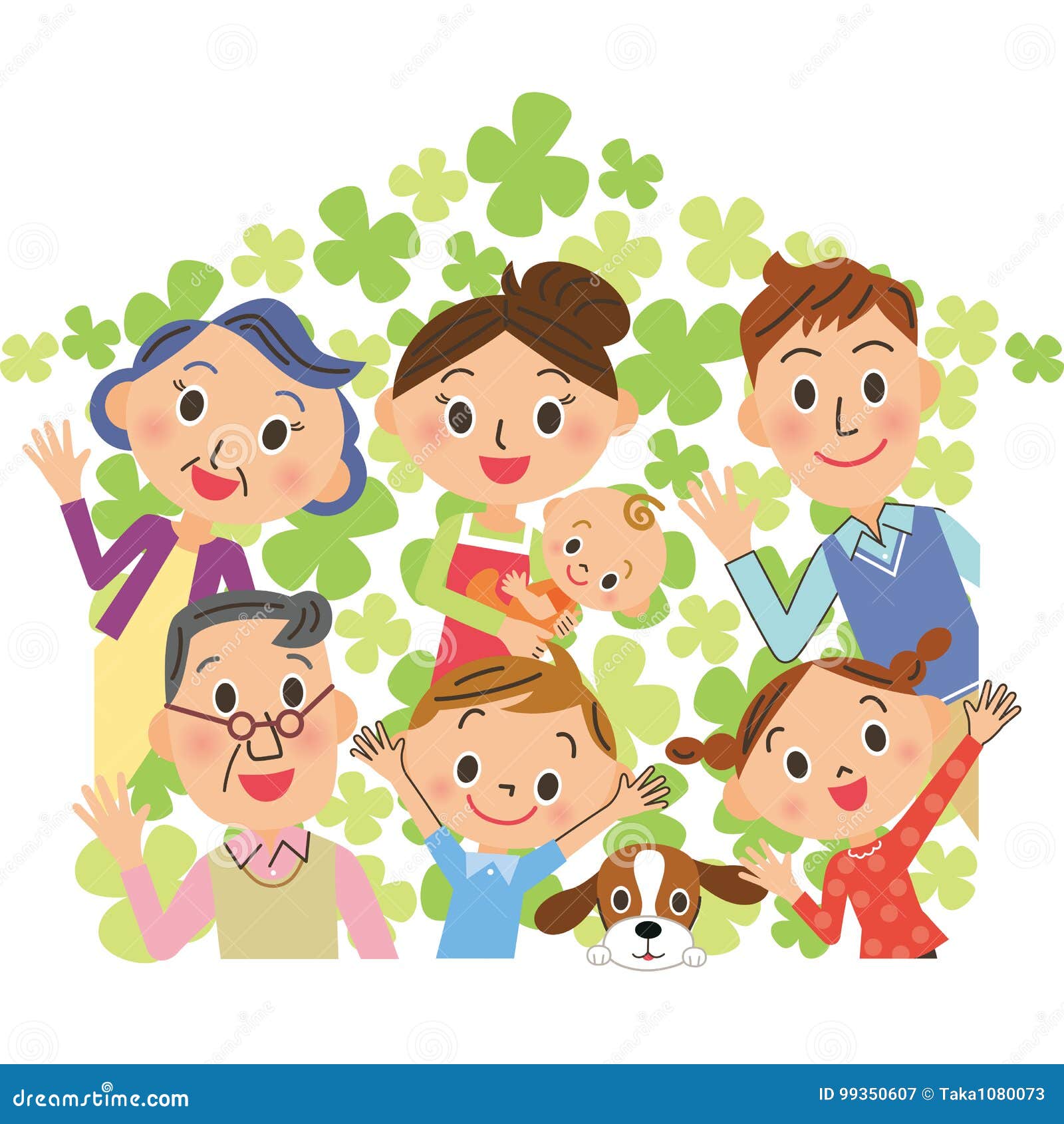 Family Clover House stock vector. Illustration of four - 99350607