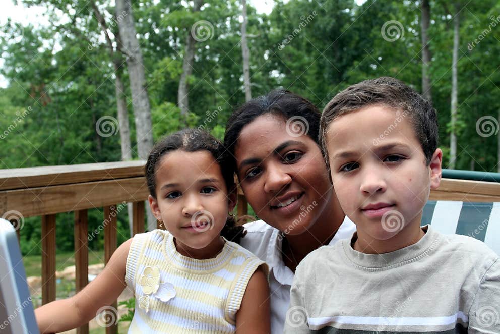 Family on Computer stock image. Image of brunette, female - 1023659