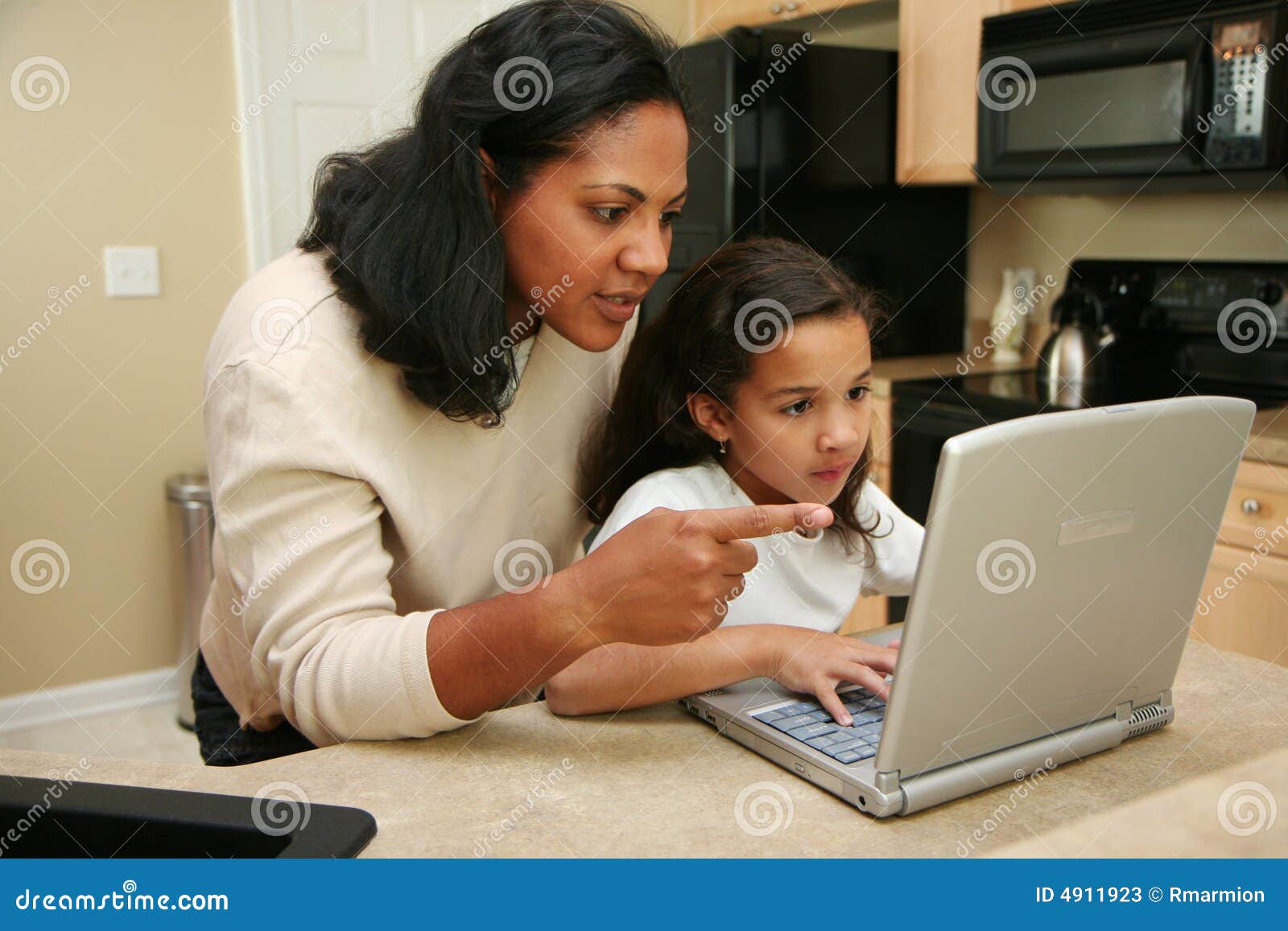Family on Computer stock image. Image of mother, computer - 4911923
