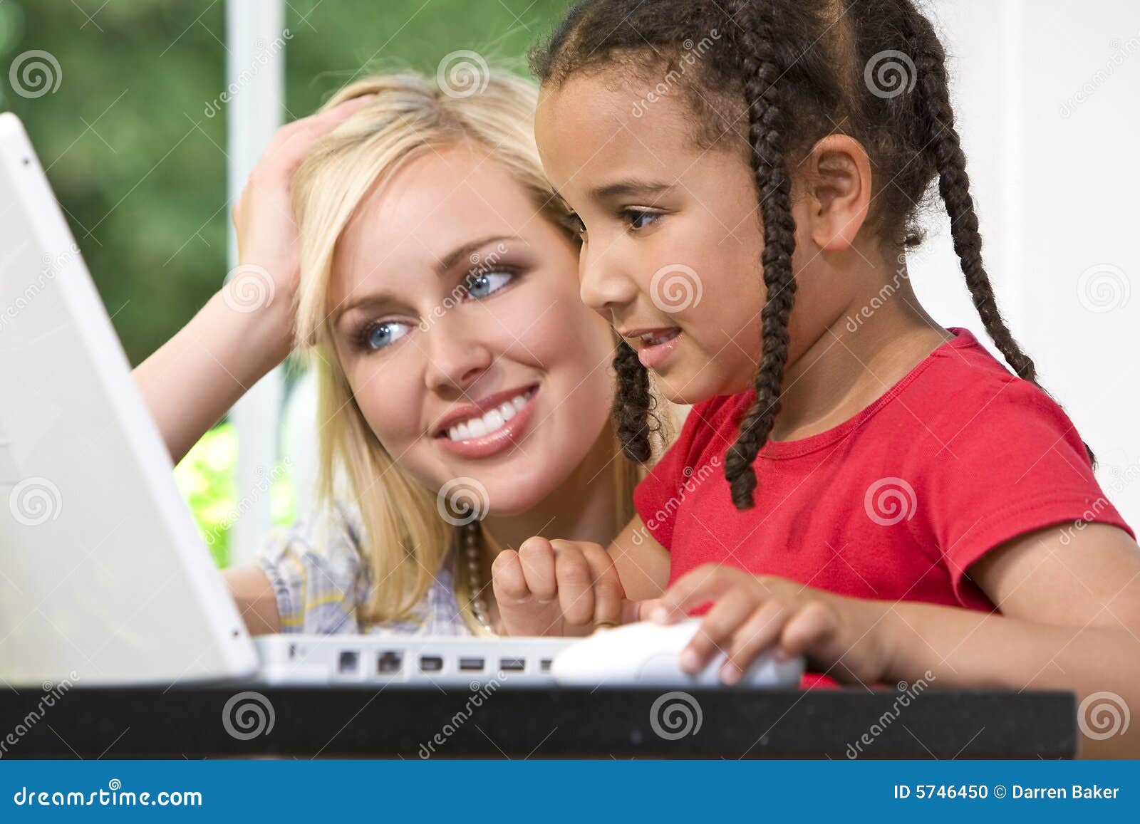 Family Computer stock photo. Image of education, blond - 5746450