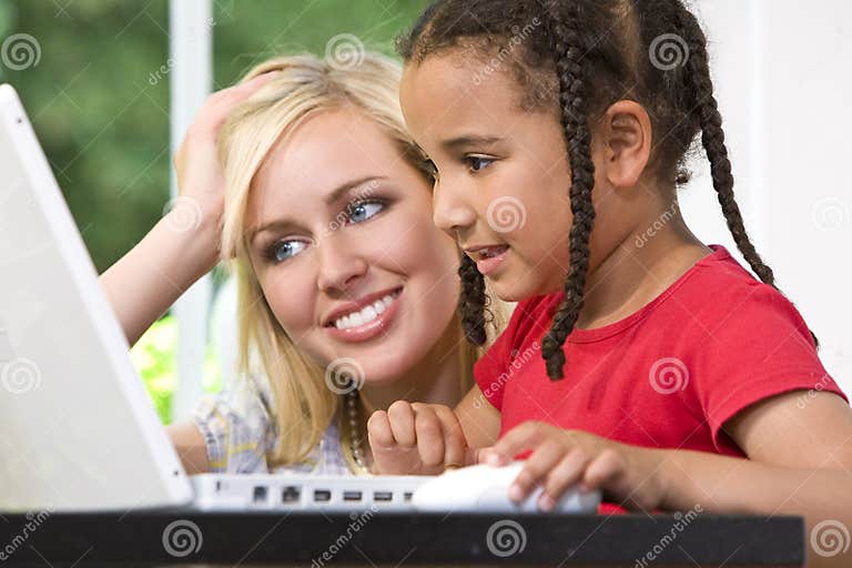 Family Computer stock photo. Image of education, blond - 5746450